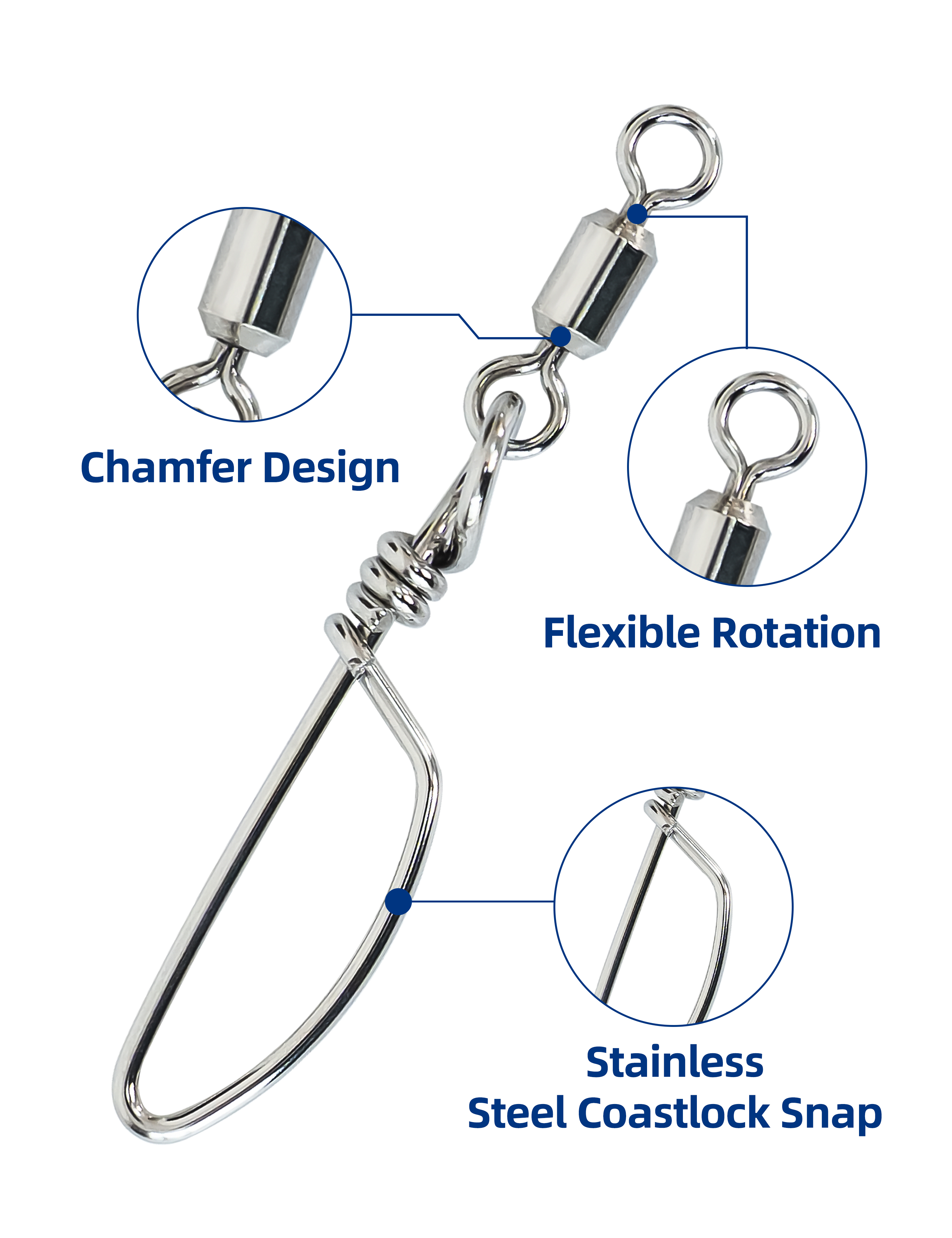 High Strength SS Snap Swivel | Bloodydecks