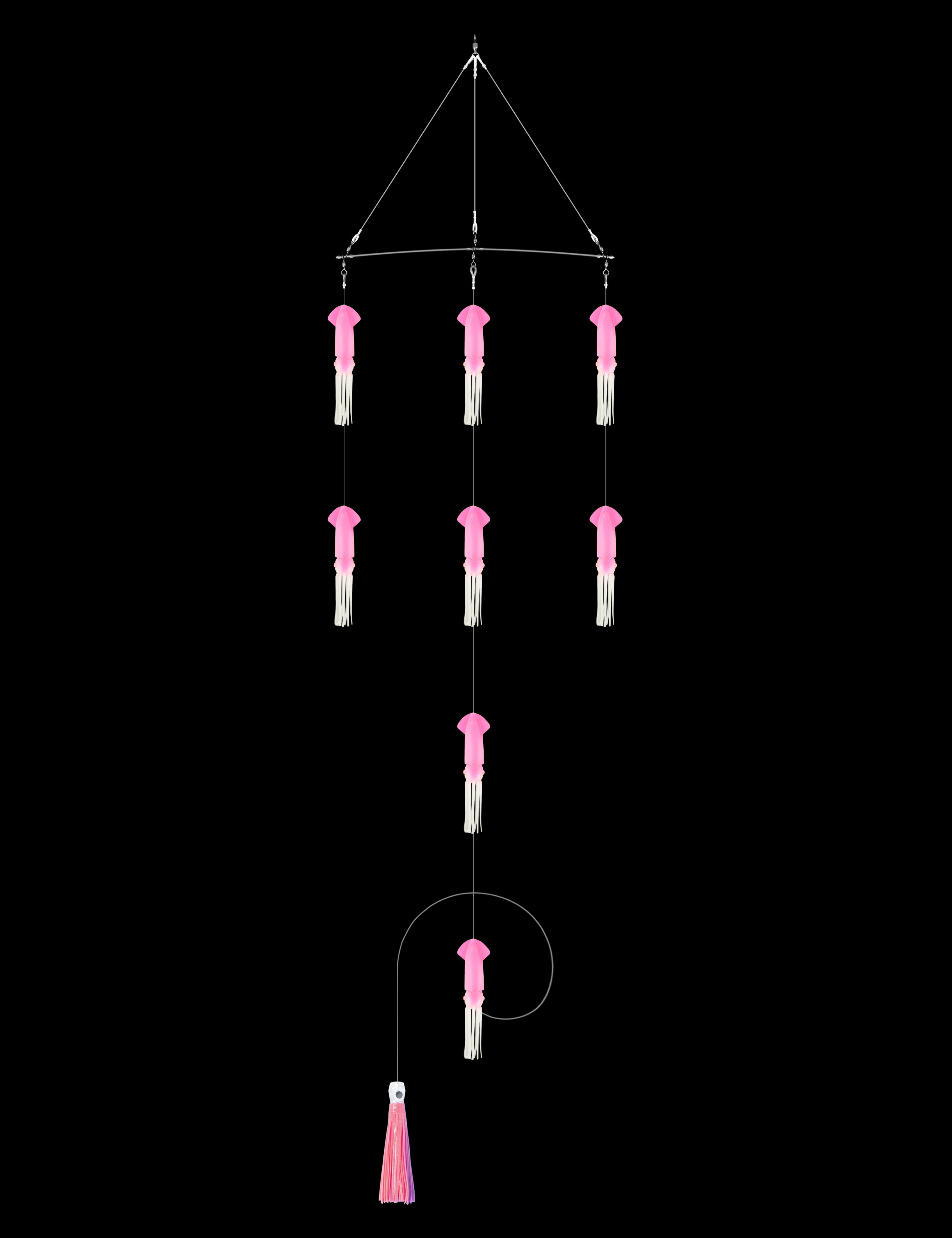 18''/36" Fishing Spreader Bar with 6"/9" Soft Glow Squids | Bloodydecks