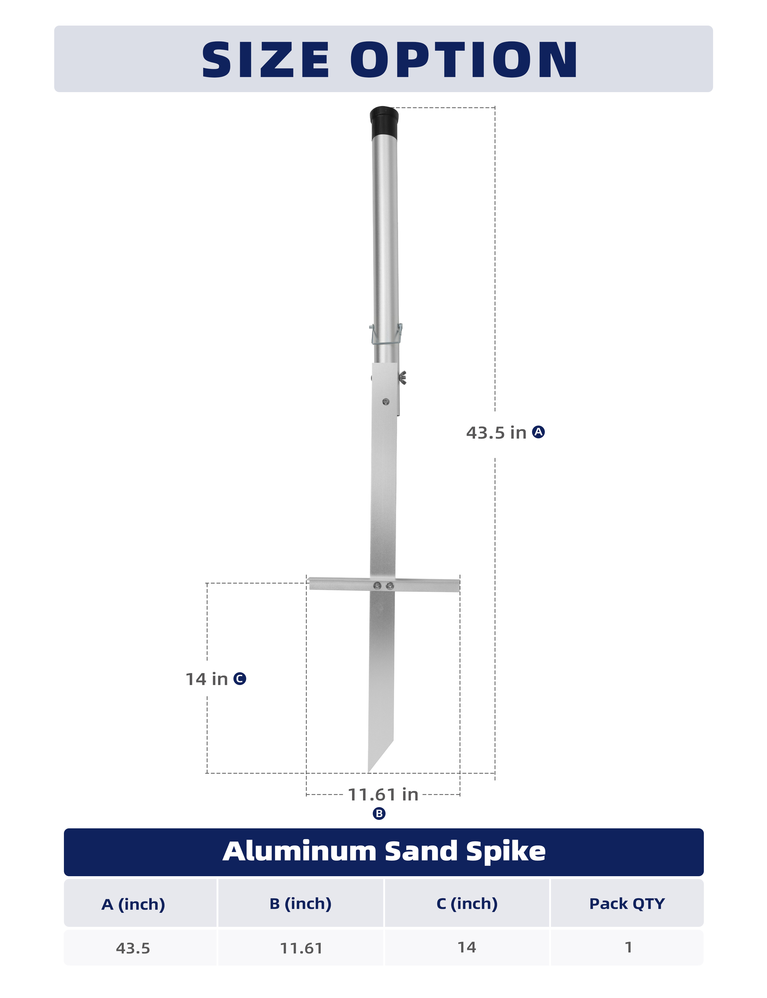 Anodized Aluminum Adjustable Sand Spike | Bloodydecks
