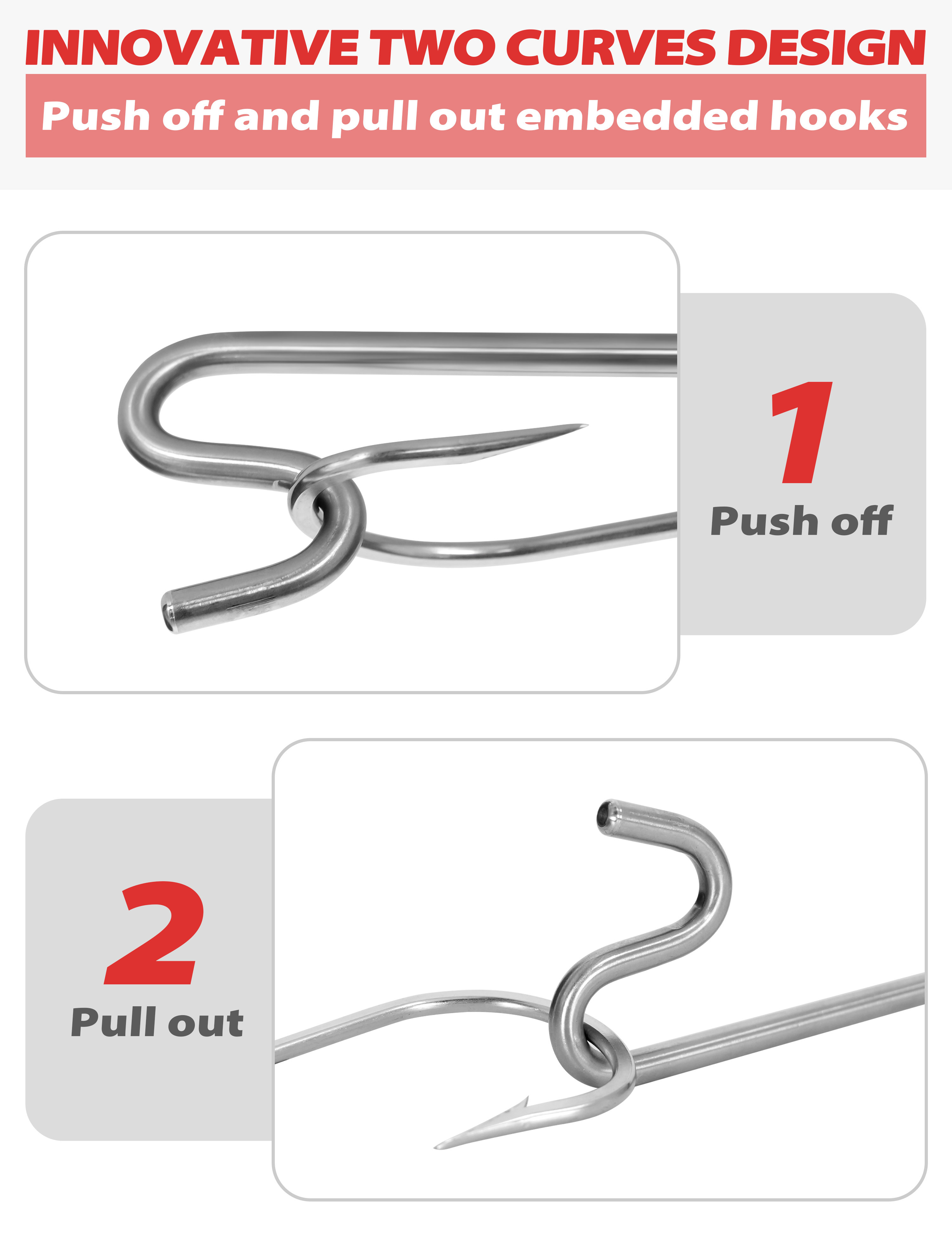 Push And Pull Dehooker with Anti-Twist Design | Bloodydecks